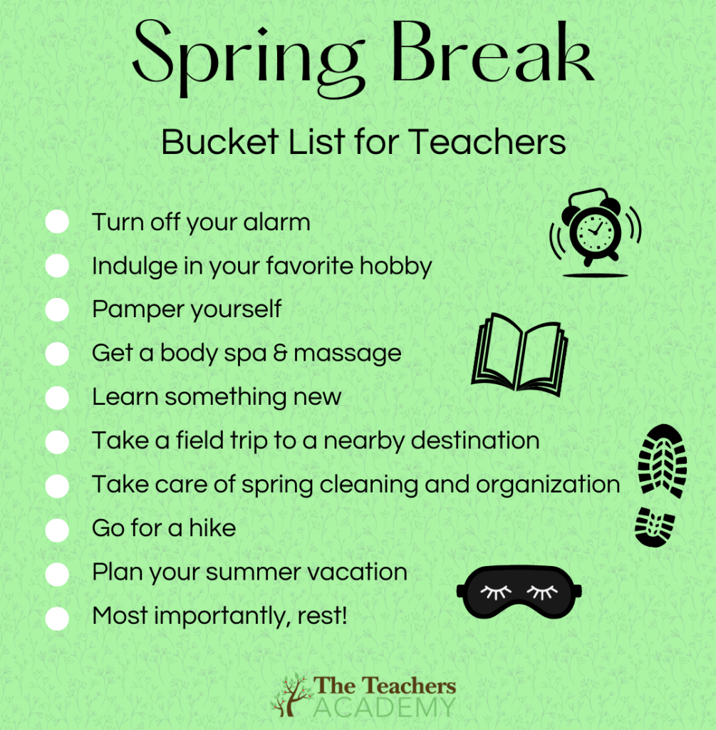 Spring Break Wellness for Teachers - The Teachers Academy